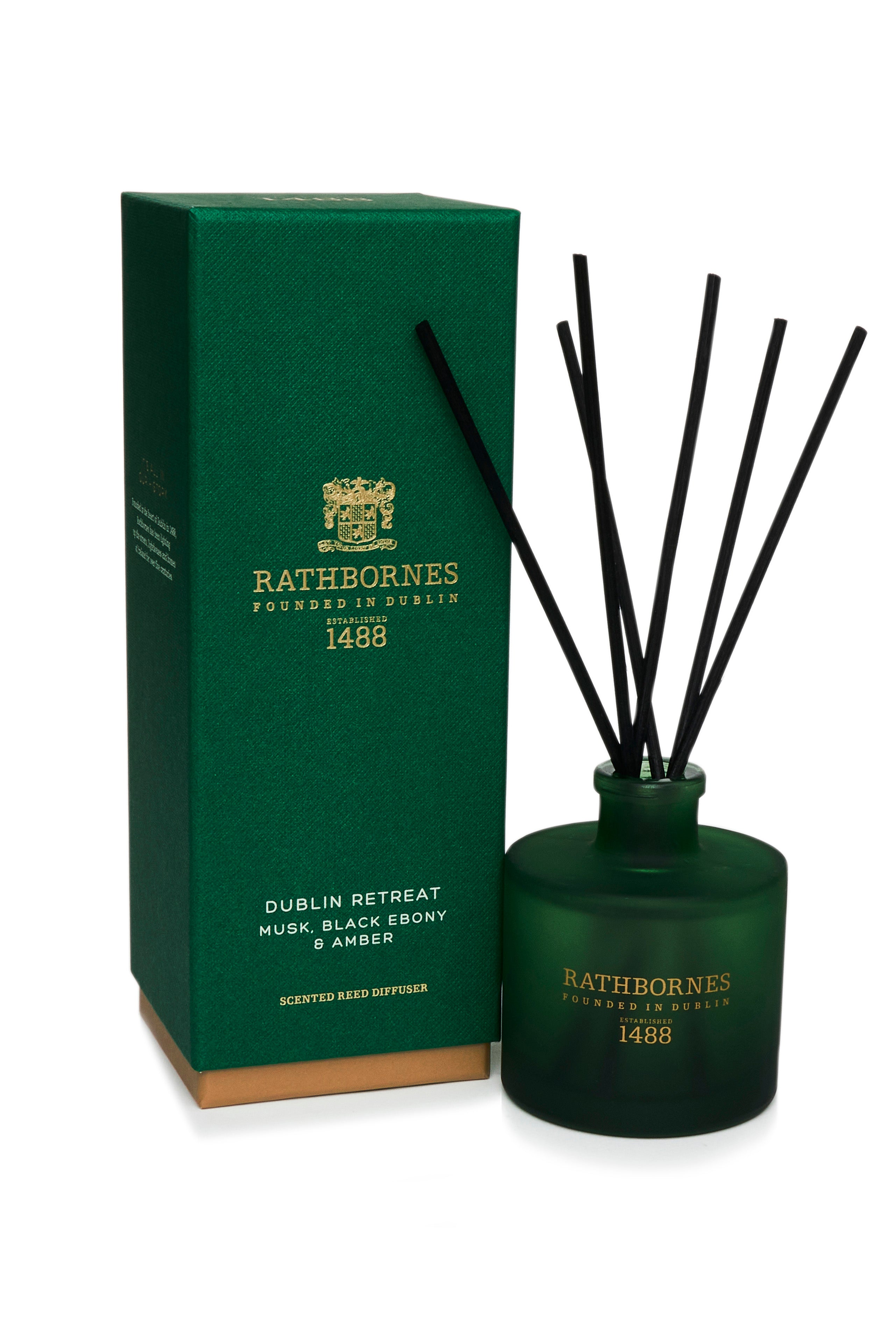 Dublin Retreat Scented Reed Diffuser (Musk, Black Ebony & Amber ...
